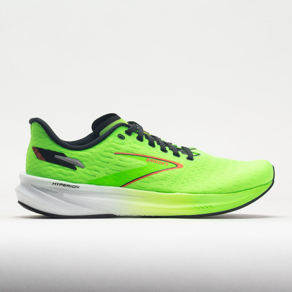 Brooks Hyperion Men's Green Gecko/Red Orange/White – Holabird Sports