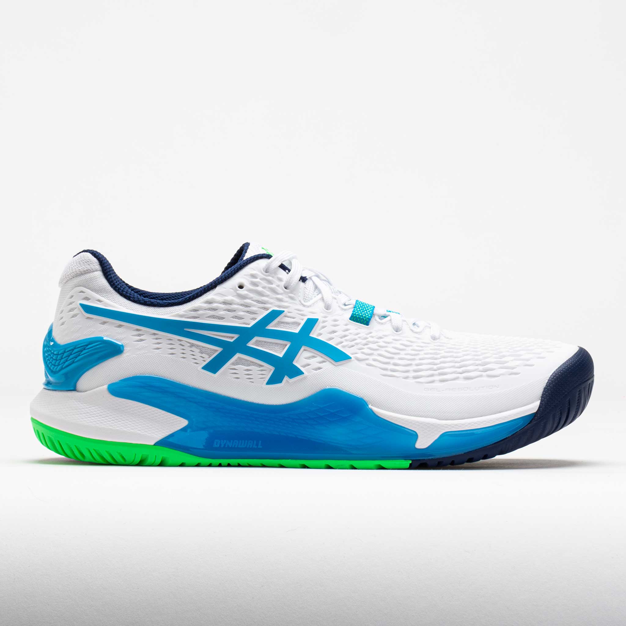 ASICS GEL-Resolution 9 Men's White/Digital Aqua – Holabird Sports